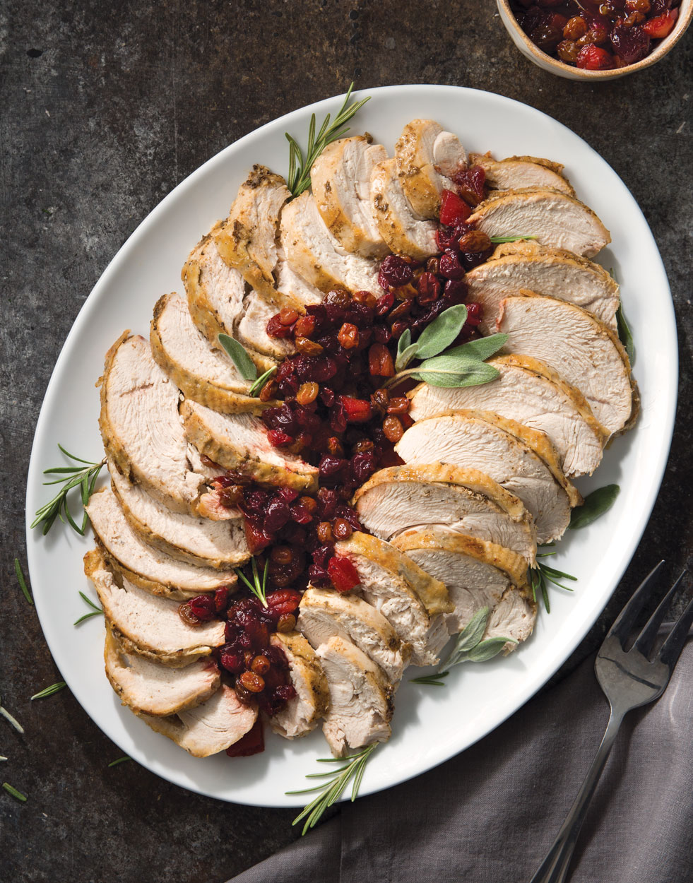 Instant Pot Turkey Breast with Winter Fruit Compote Recipe